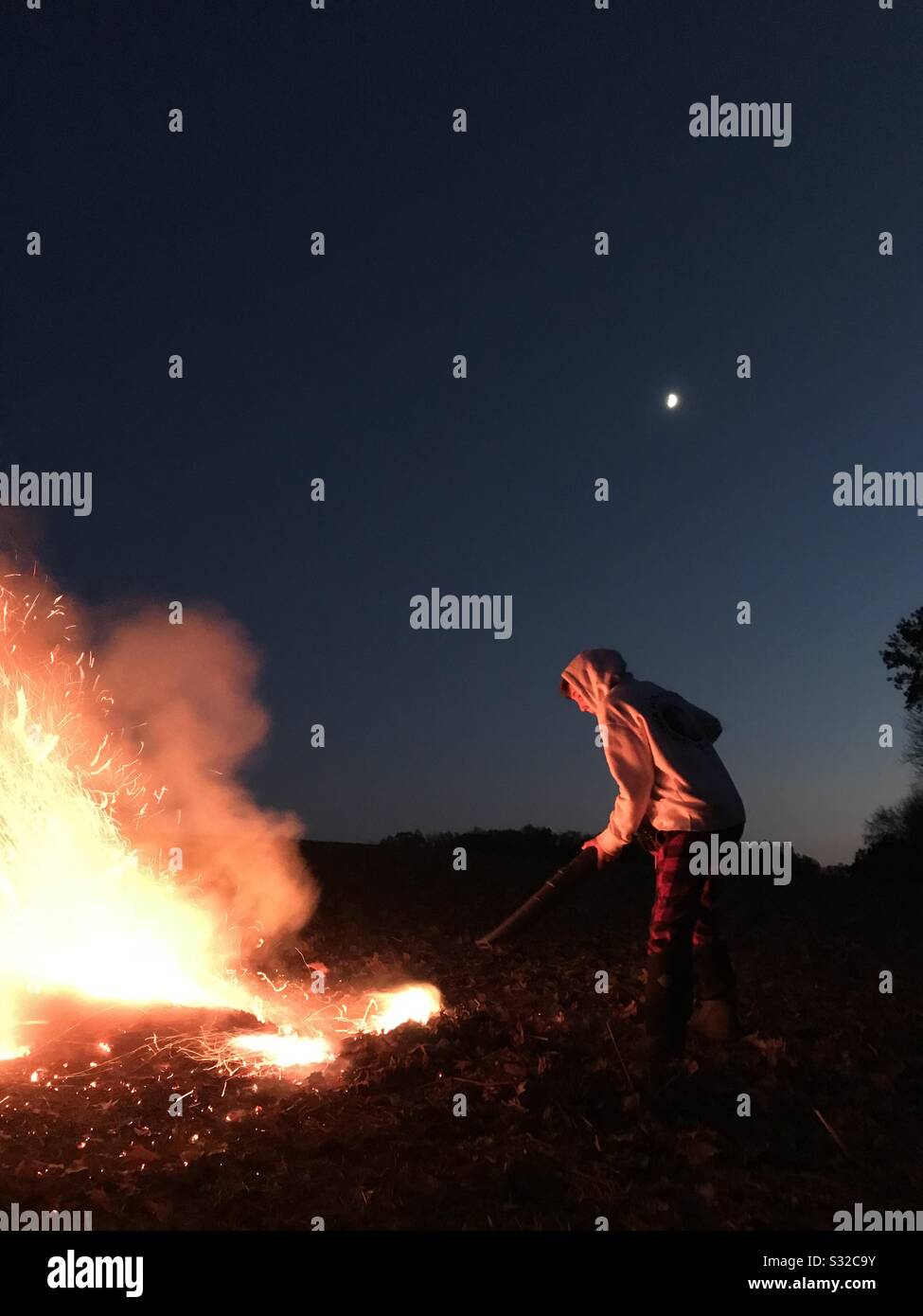 Fire blower hi-res stock photography and images - Alamy
