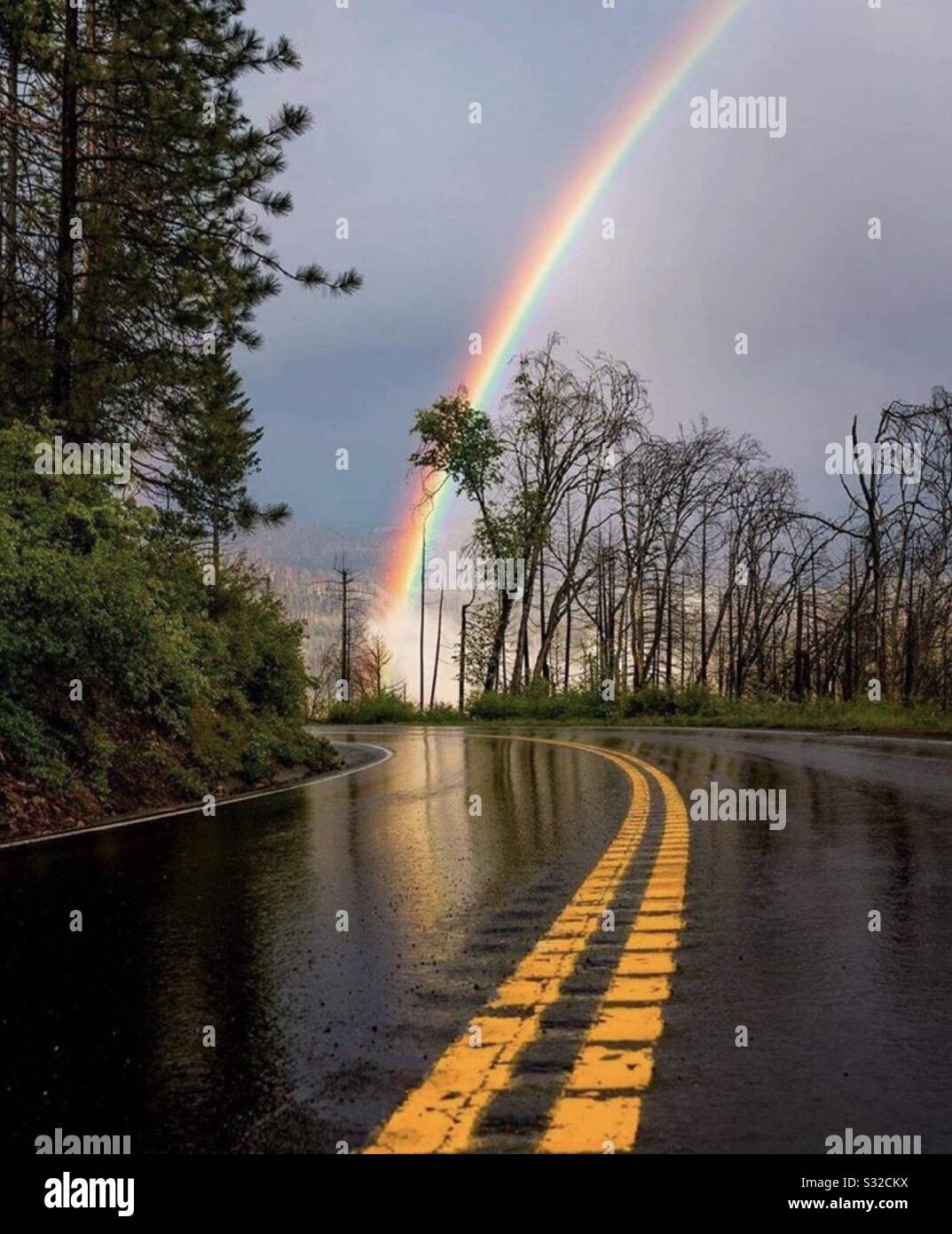 Road rainbow hi-res stock photography and images - Alamy