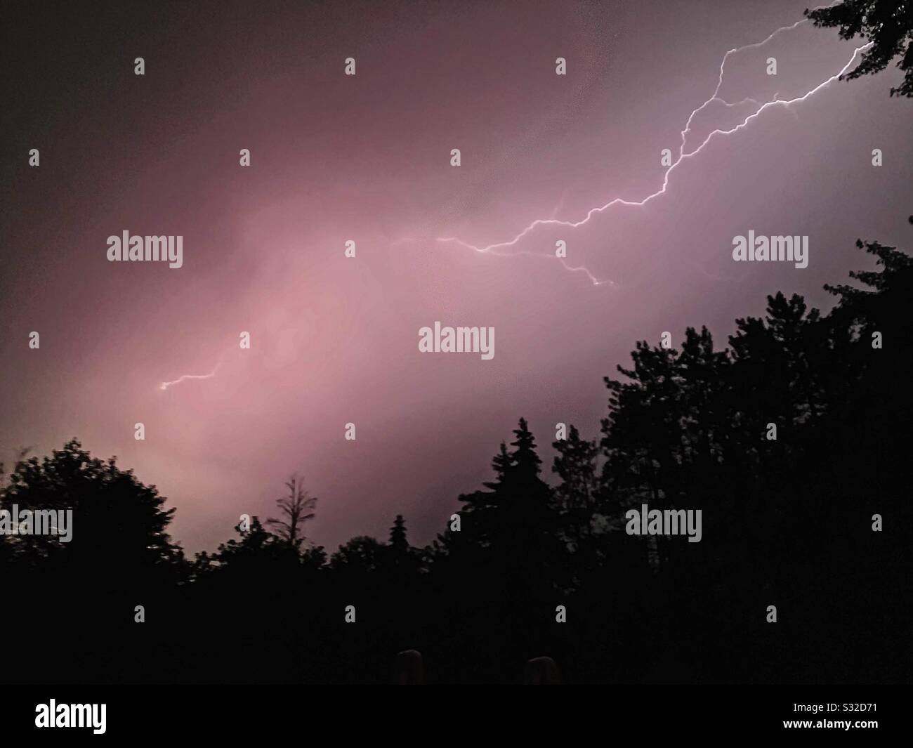 Dry Lightning Cracks Across The Skies
