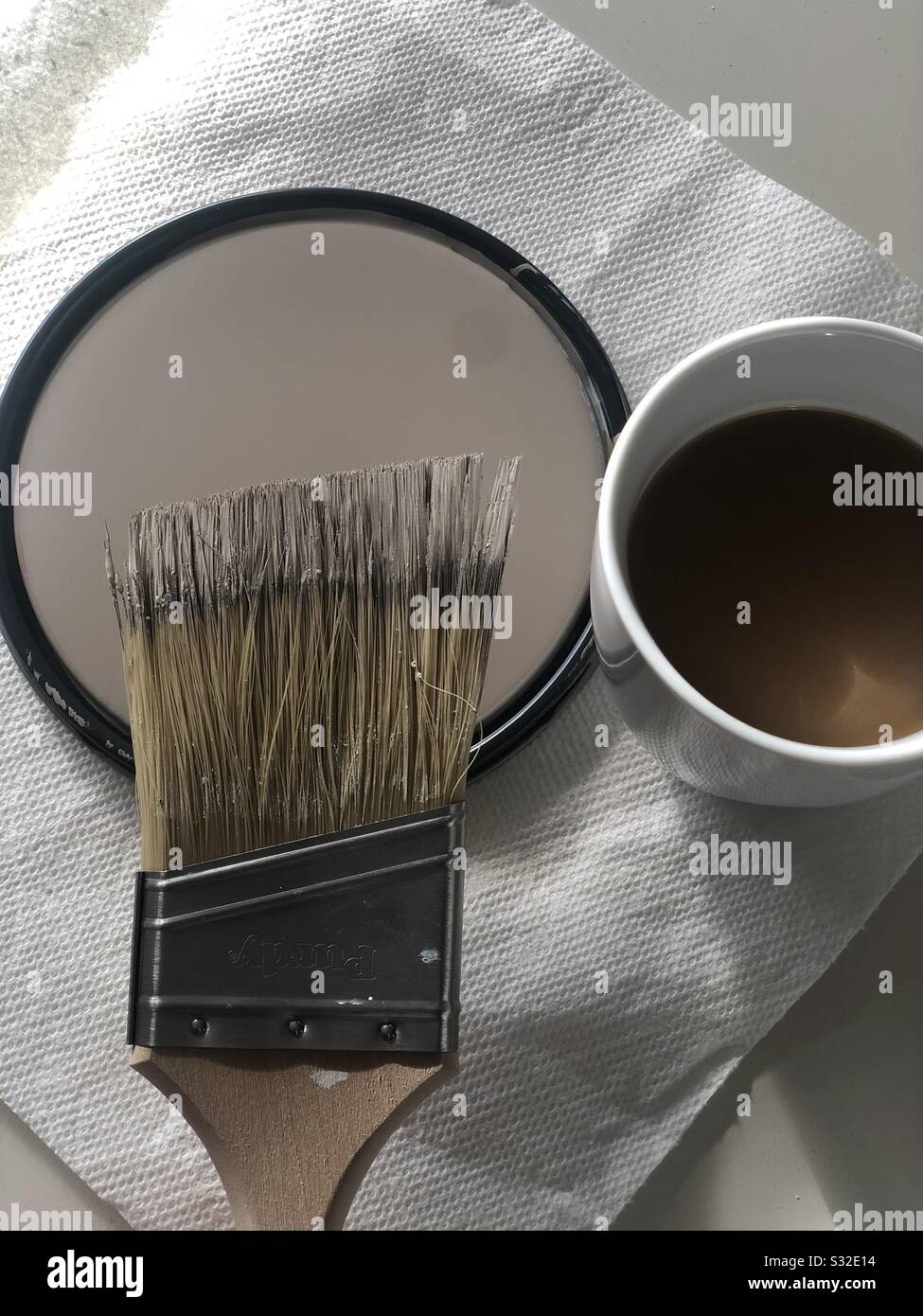 Matching colors: paint & coffee Stock Photo - Alamy