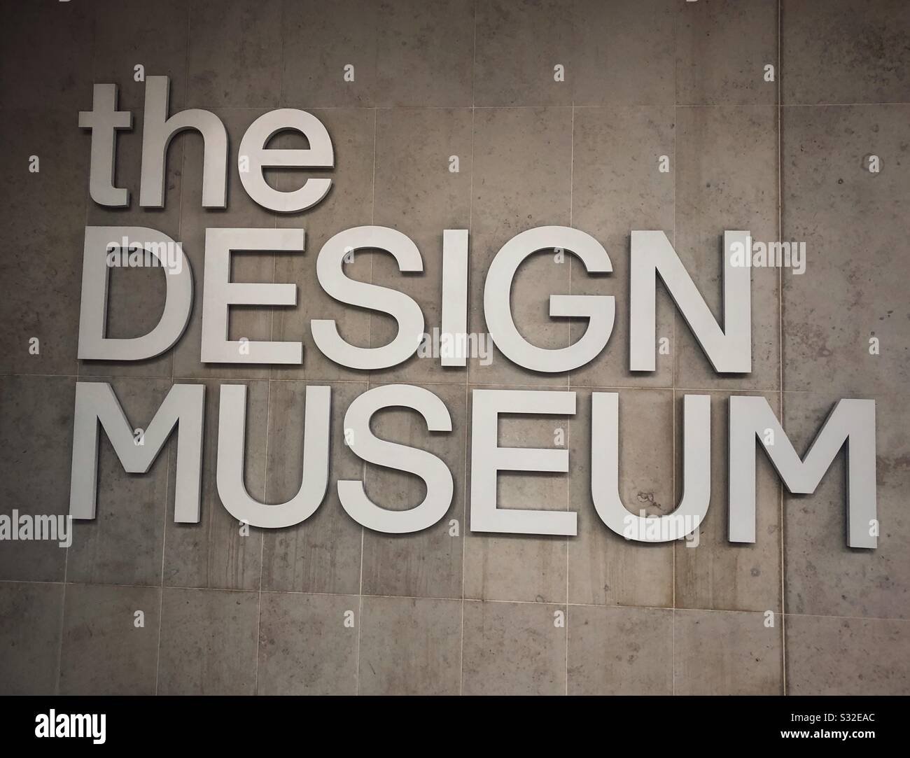 Sign for the Design Museum, Kensington, London, England,UK Stock Photo ...
