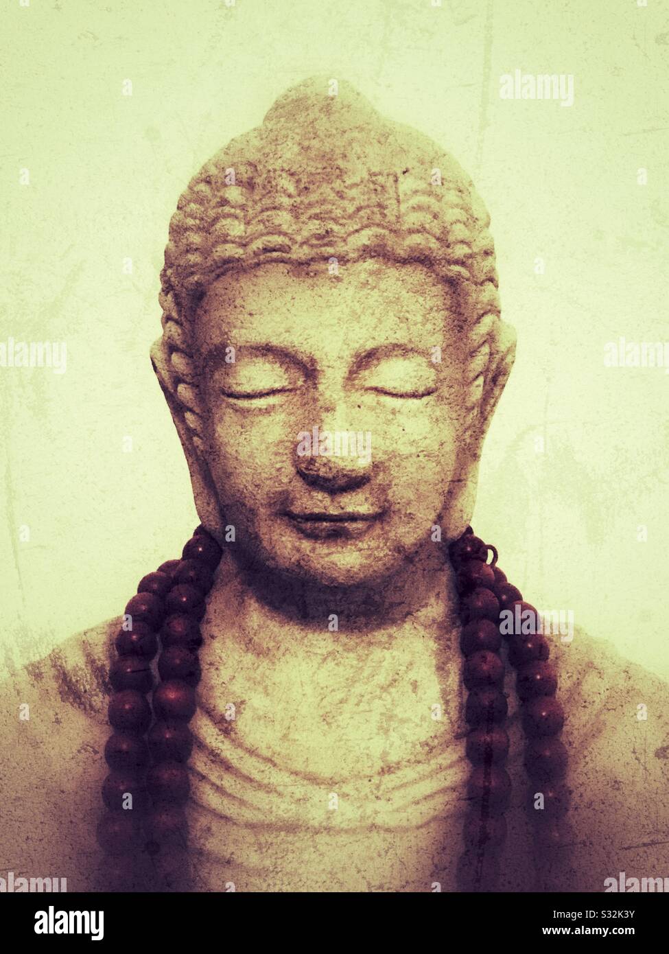 Grunge Effect Buddha Statue Stock Photo - Alamy