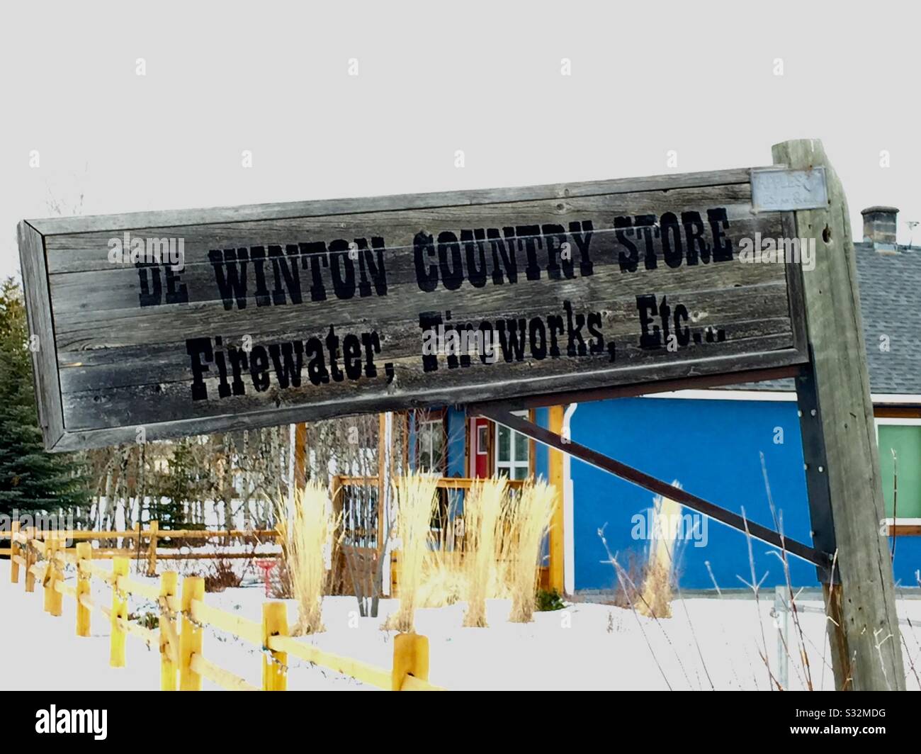 DeWinton Country Store, sign, DeWinton, Alberta, Canada Stock Photo - Alamy