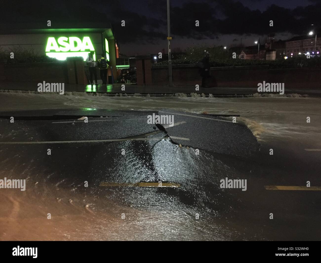 Collapsed road in Sheffield Stock Photo - Alamy