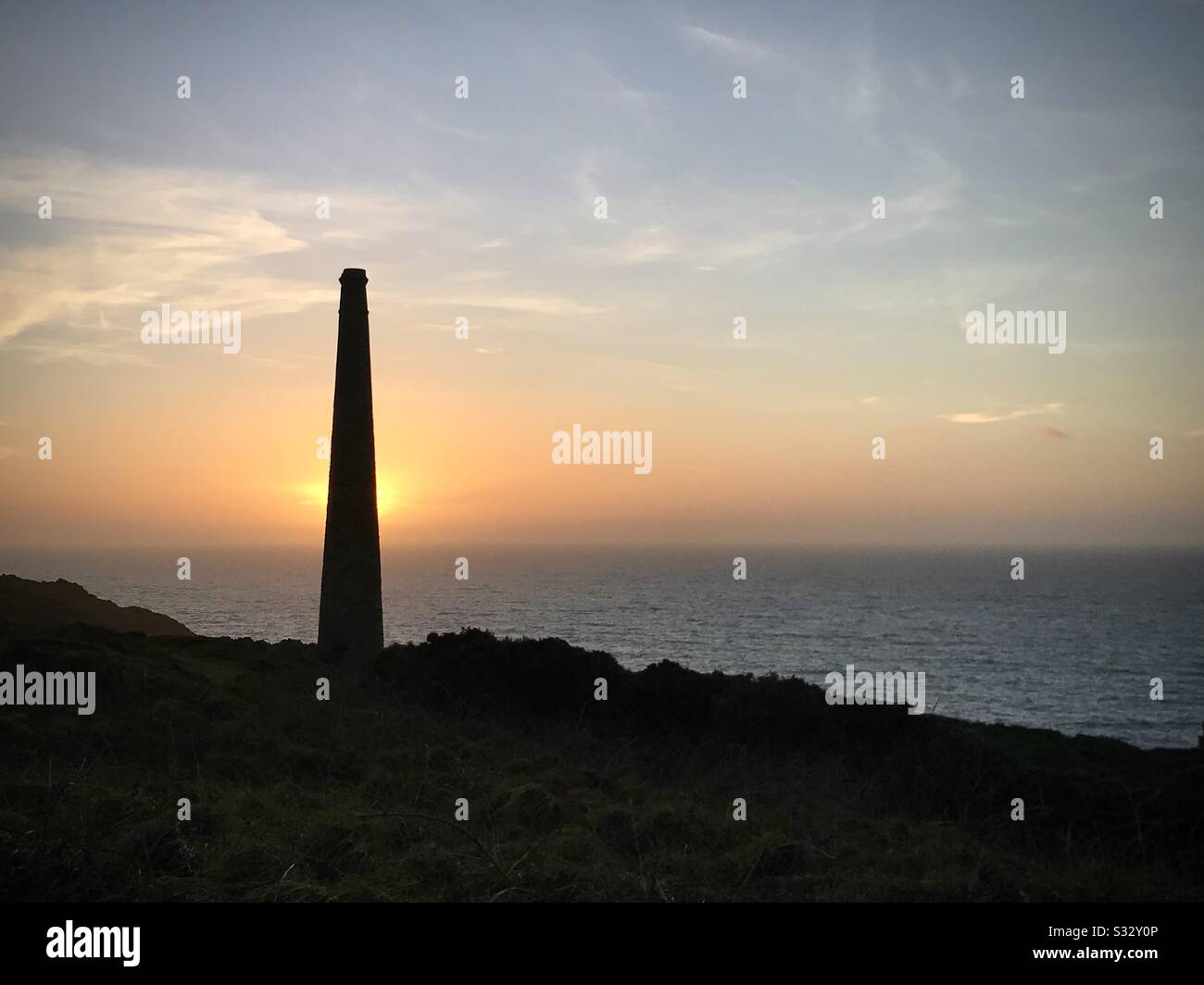 Sunset at Botallack Mine, Cornwall Stock Photo - Alamy