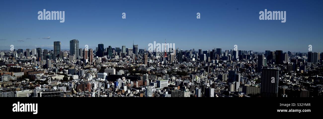 Skyline with tokyo tower hi-res stock photography and images - Alamy