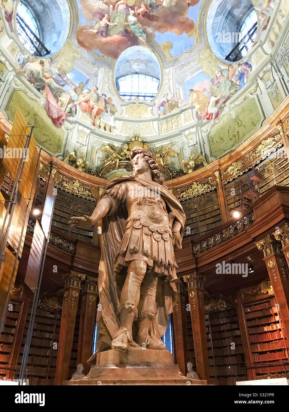 State hall of the austrian national library hi-res stock photography ...
