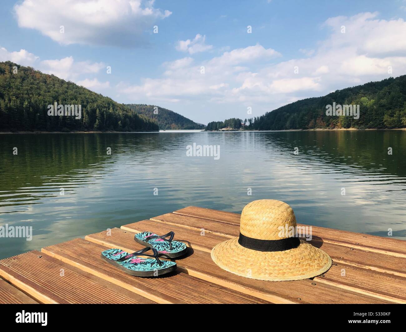 Summer at the lake Stock Photo - Alamy