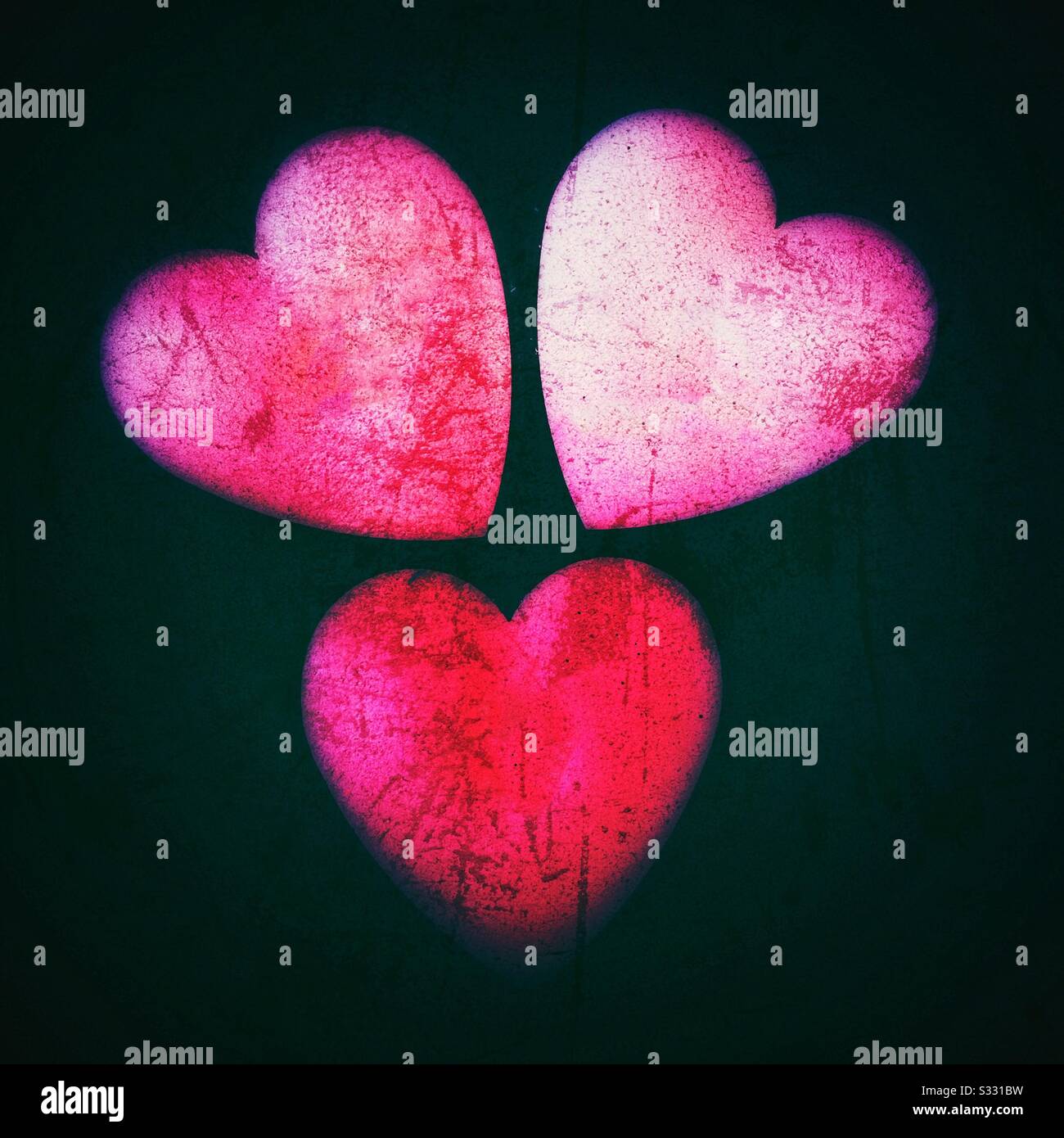 Pink heart shapes Stock Photo - Alamy