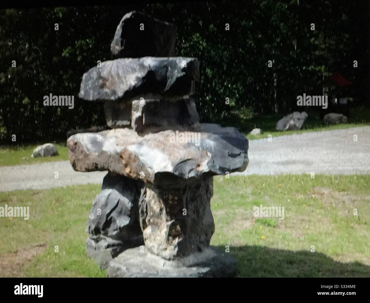 An inuksuk is a manmade stone landmark or cairn built for use by the ...