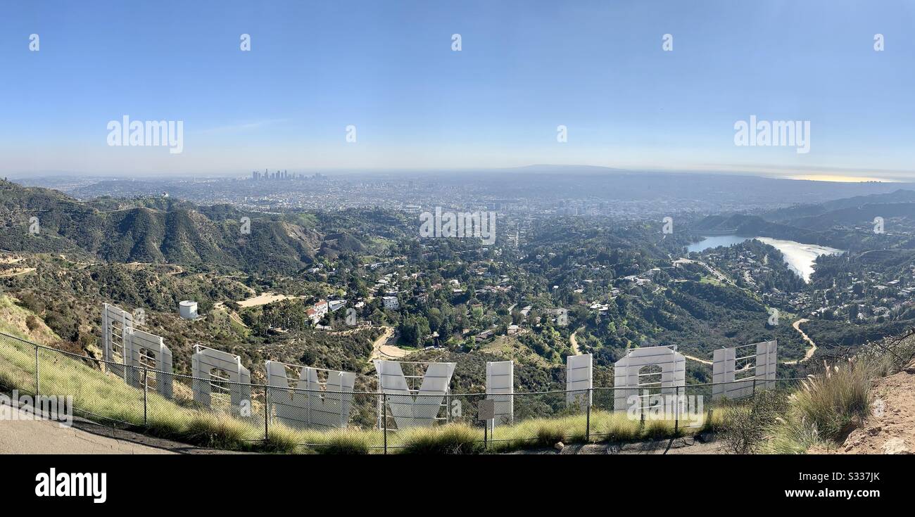 Behind hollywood sign hi-res stock photography and images - Alamy