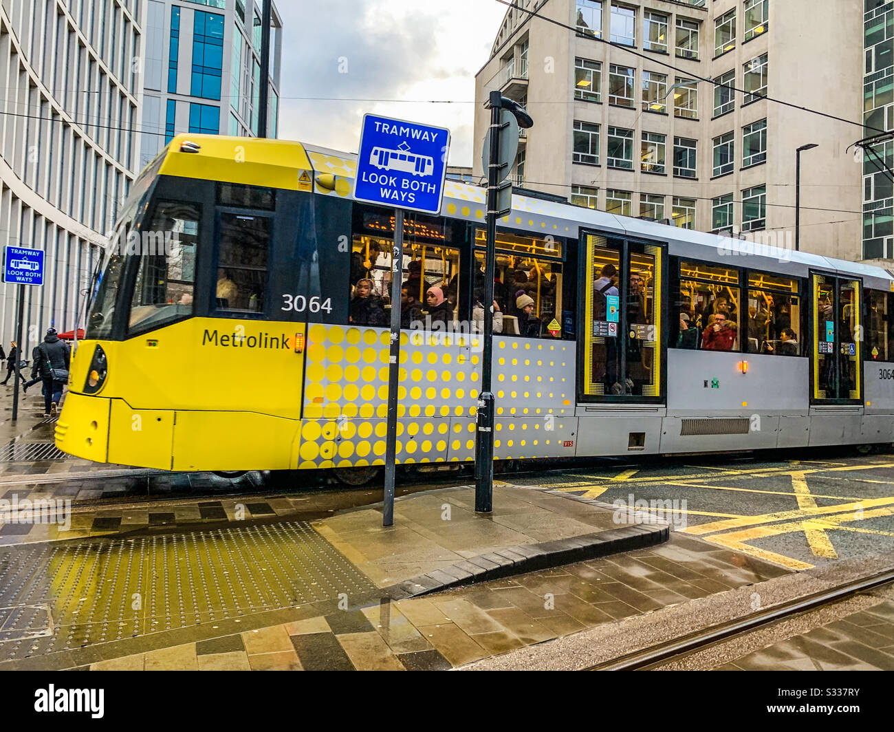 Metrolink tram in Manchester Stock Photo - Alamy