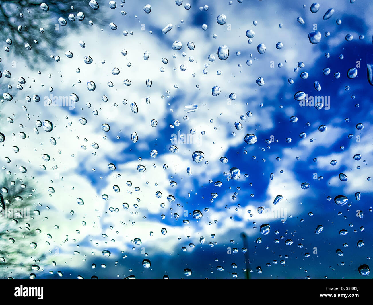 Water droplets on window Stock Photo - Alamy
