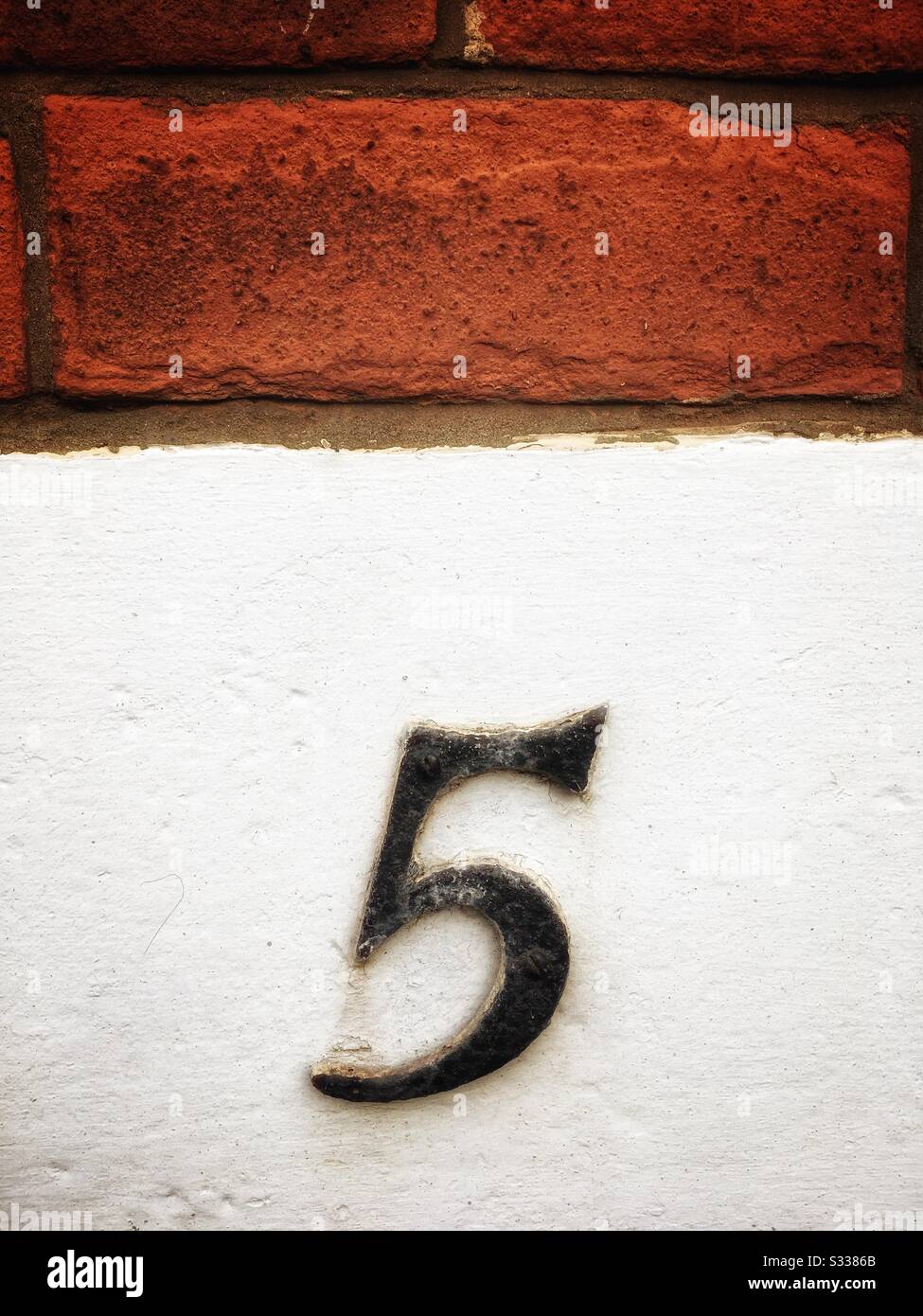 House number 5 Stock Photo - Alamy