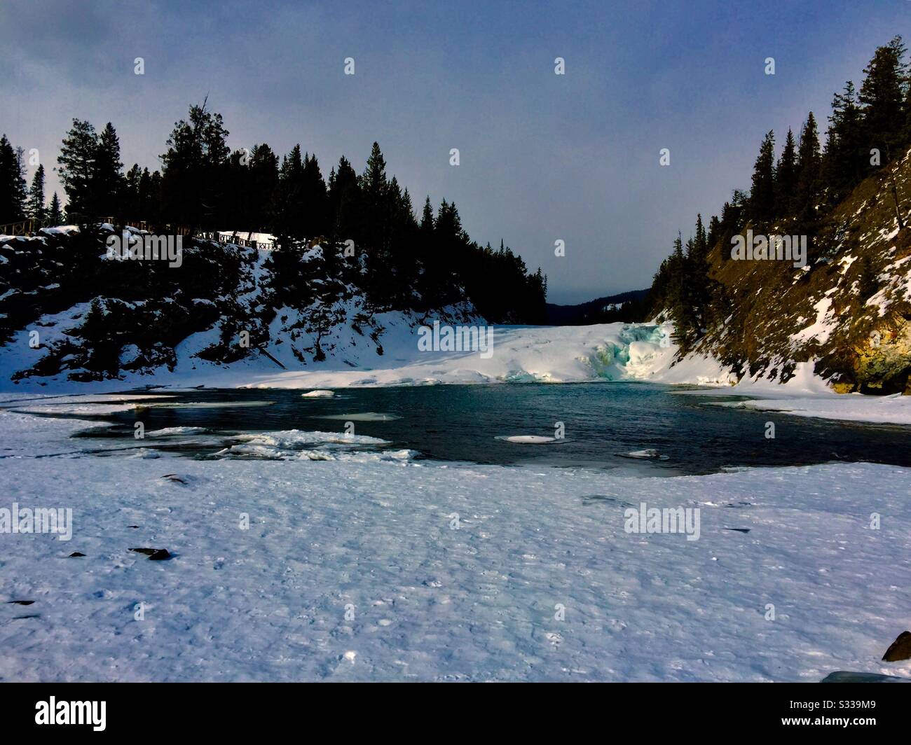 The Bow River and, Bow Falls, Banff Alberta, Canada. Wilderness ...