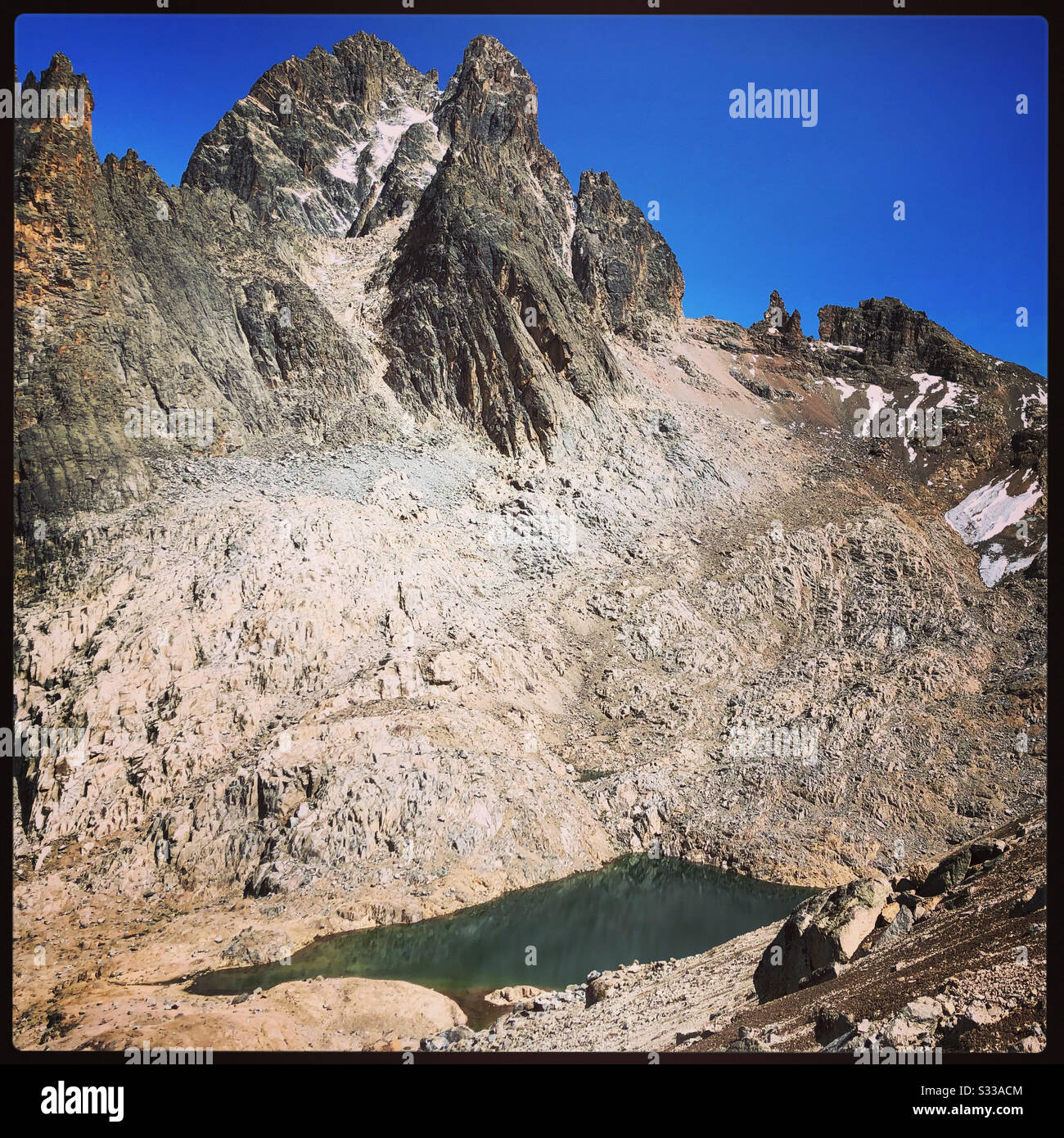 Lewis Tarn, Mount Kenya Stock Photo - Alamy