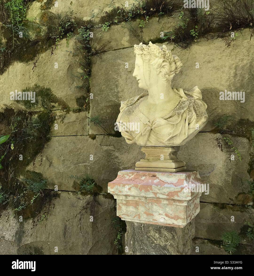 ancient female bust Stock Photo - Alamy