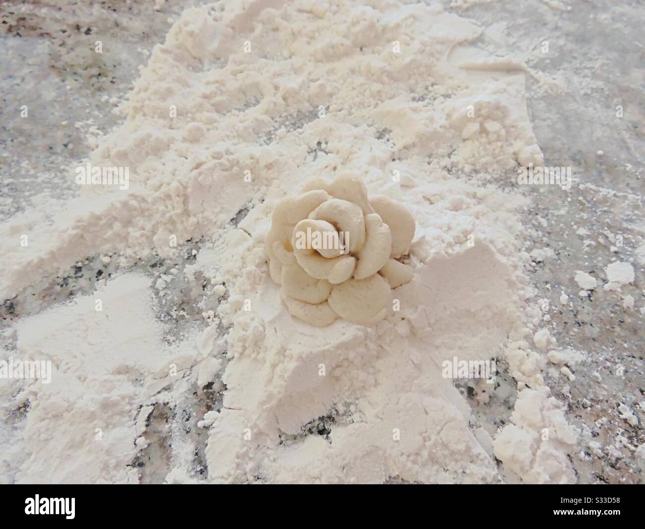 Kitchen countertop flour hi-res stock photography and images - Alamy