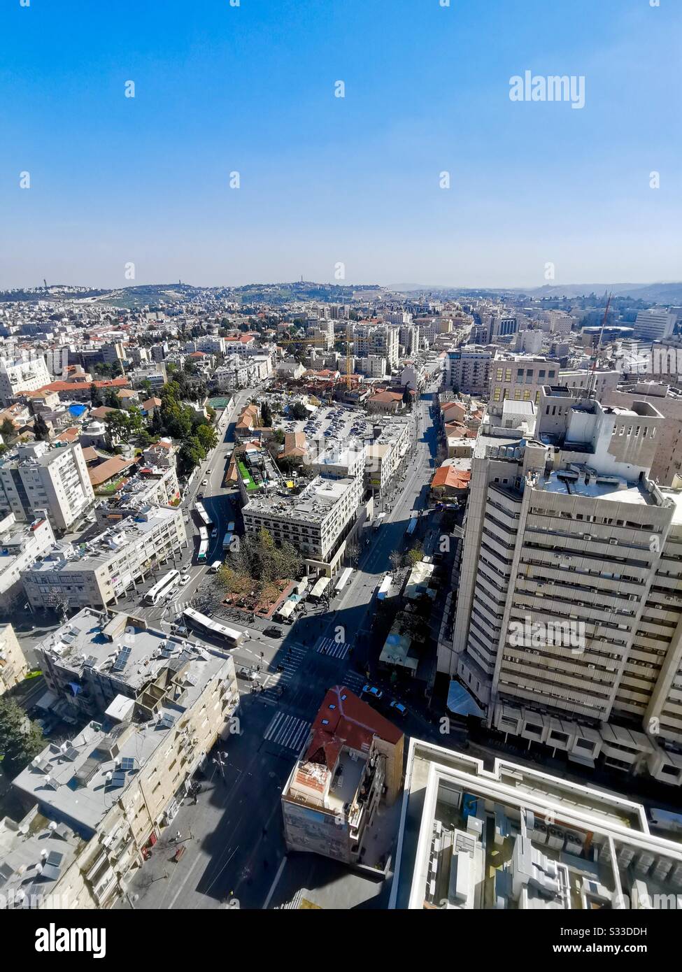Aerial view of central Jerusalem Stock Photo - Alamy