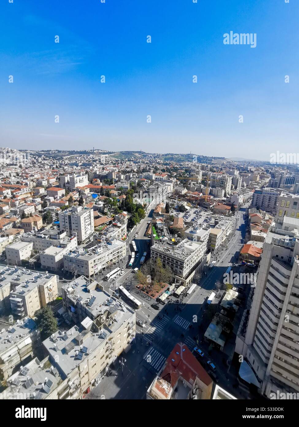 Aerial view of central Jerusalem Stock Photo - Alamy