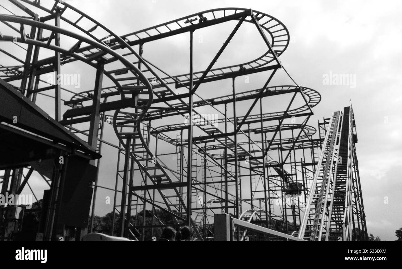 Scary ride Black and White Stock Photos & Images - Alamy