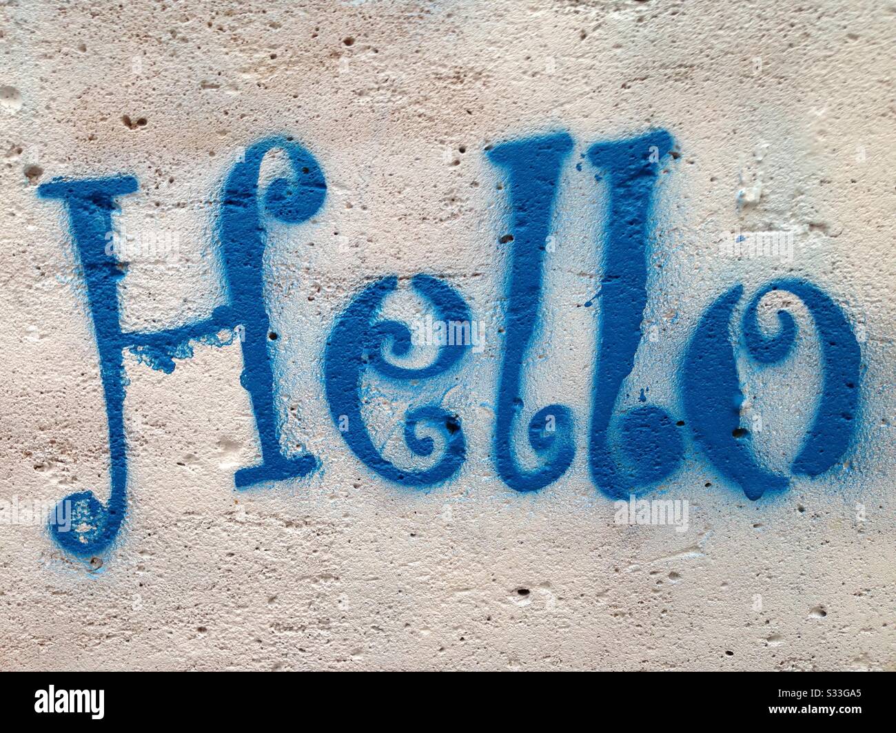 Blue stencil art hi-res stock photography and images - Alamy