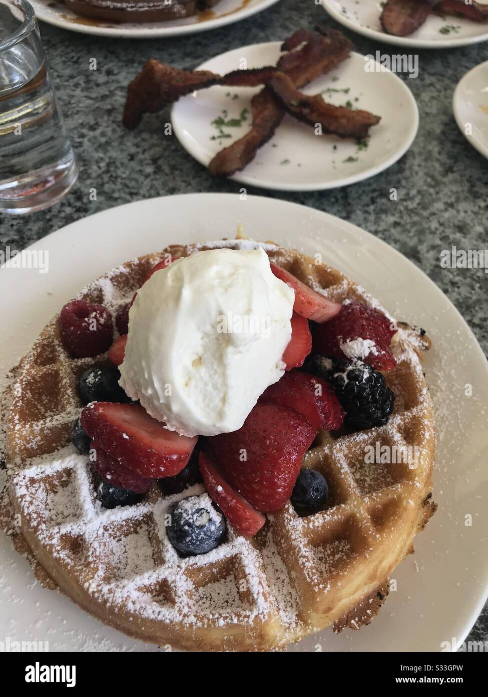 Waffles Breakfast Bacon High Resolution Stock Photography and Images ...