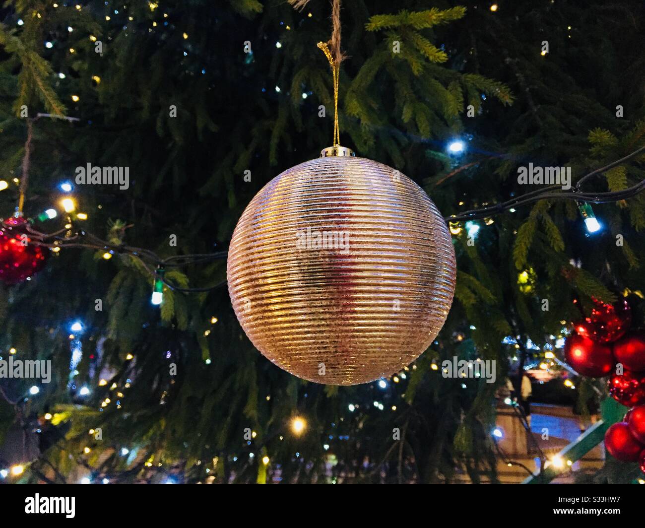 Bauble in shape of christmas tree hi-res stock photography and images ...