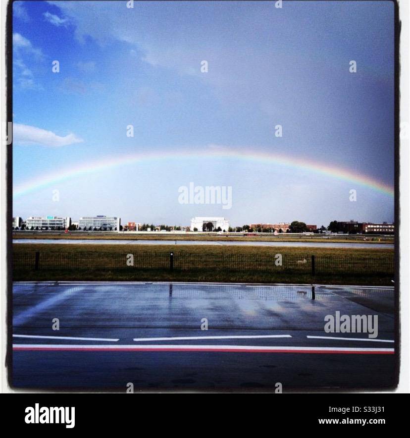 Rainbow after the storm Stock Photo - Alamy