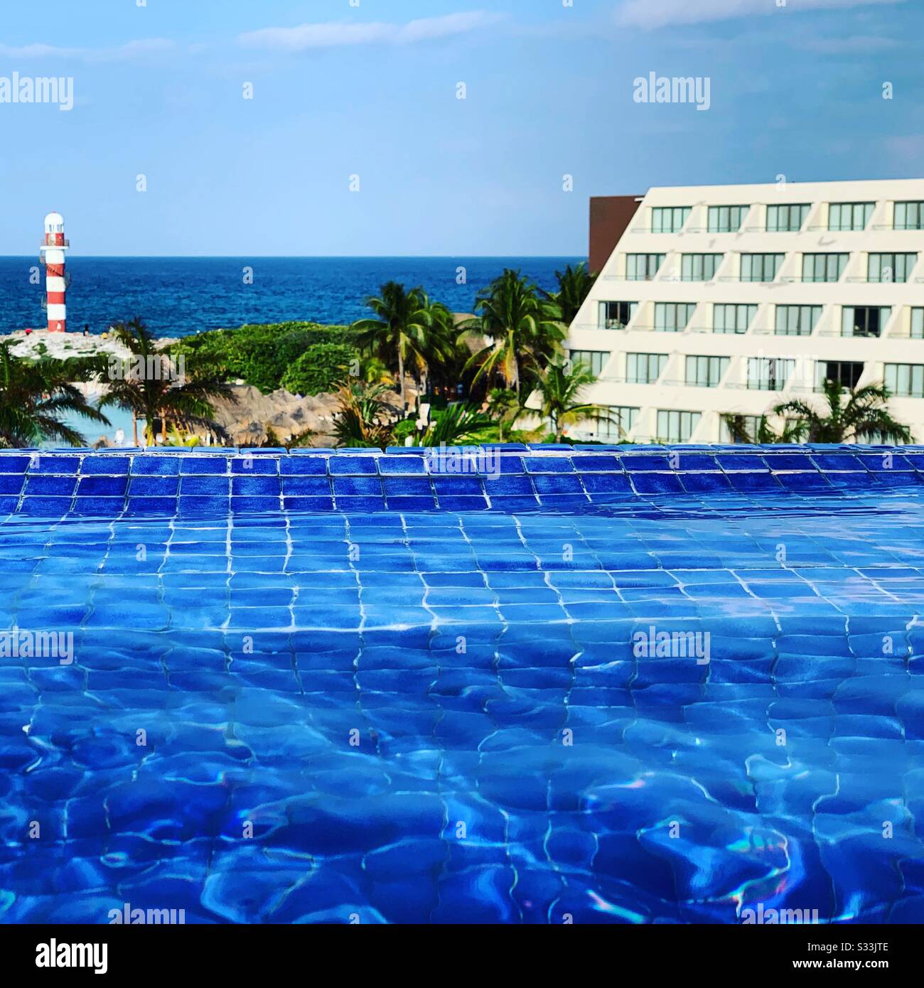 View from the adults-only Turquoize Infinity Pool, Hyatt Ziva, Cancun ...