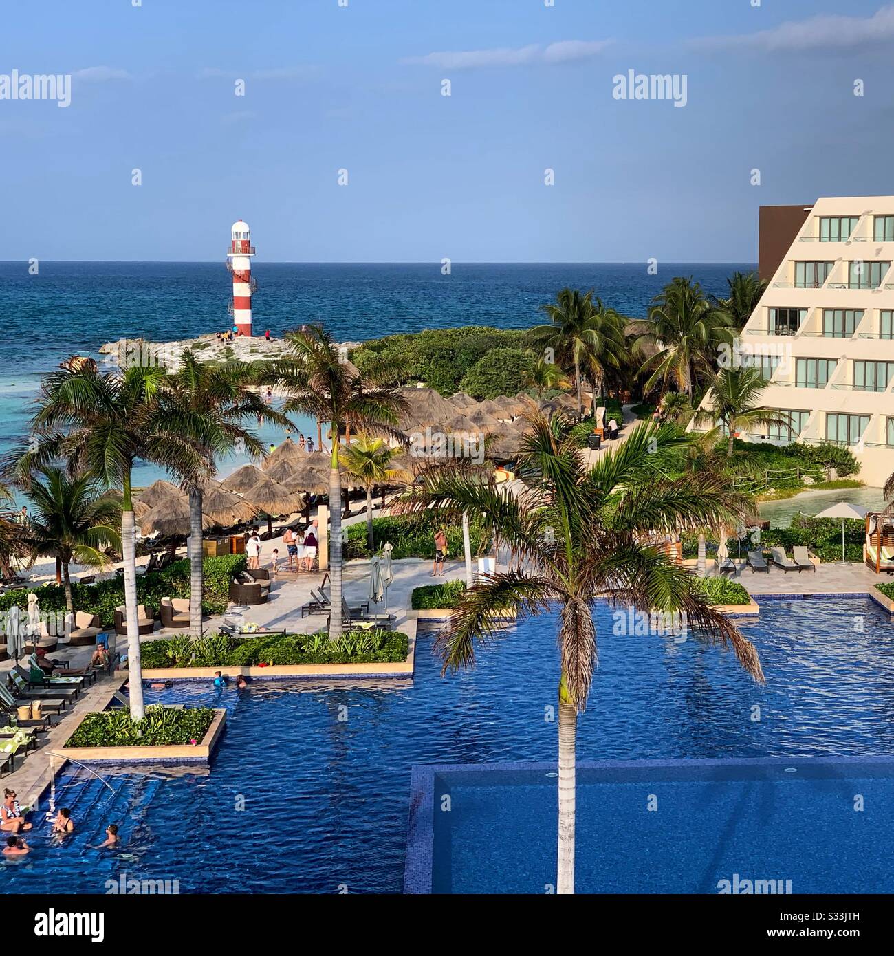 View from the adults-only Turquoize Infinity Pool, Hyatt Ziva, Cancun ...