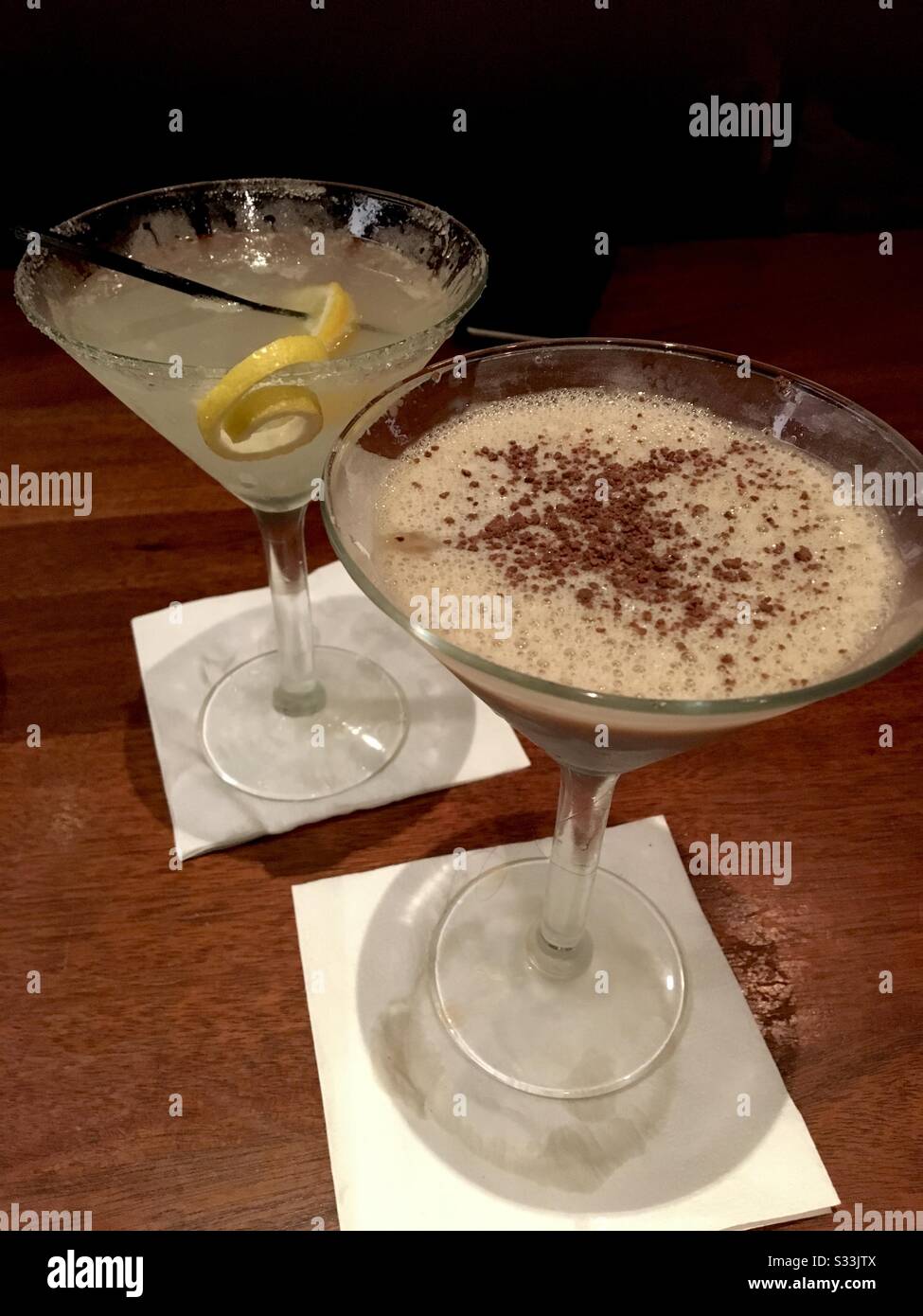 Two fancy martini drinks Stock Photo - Alamy