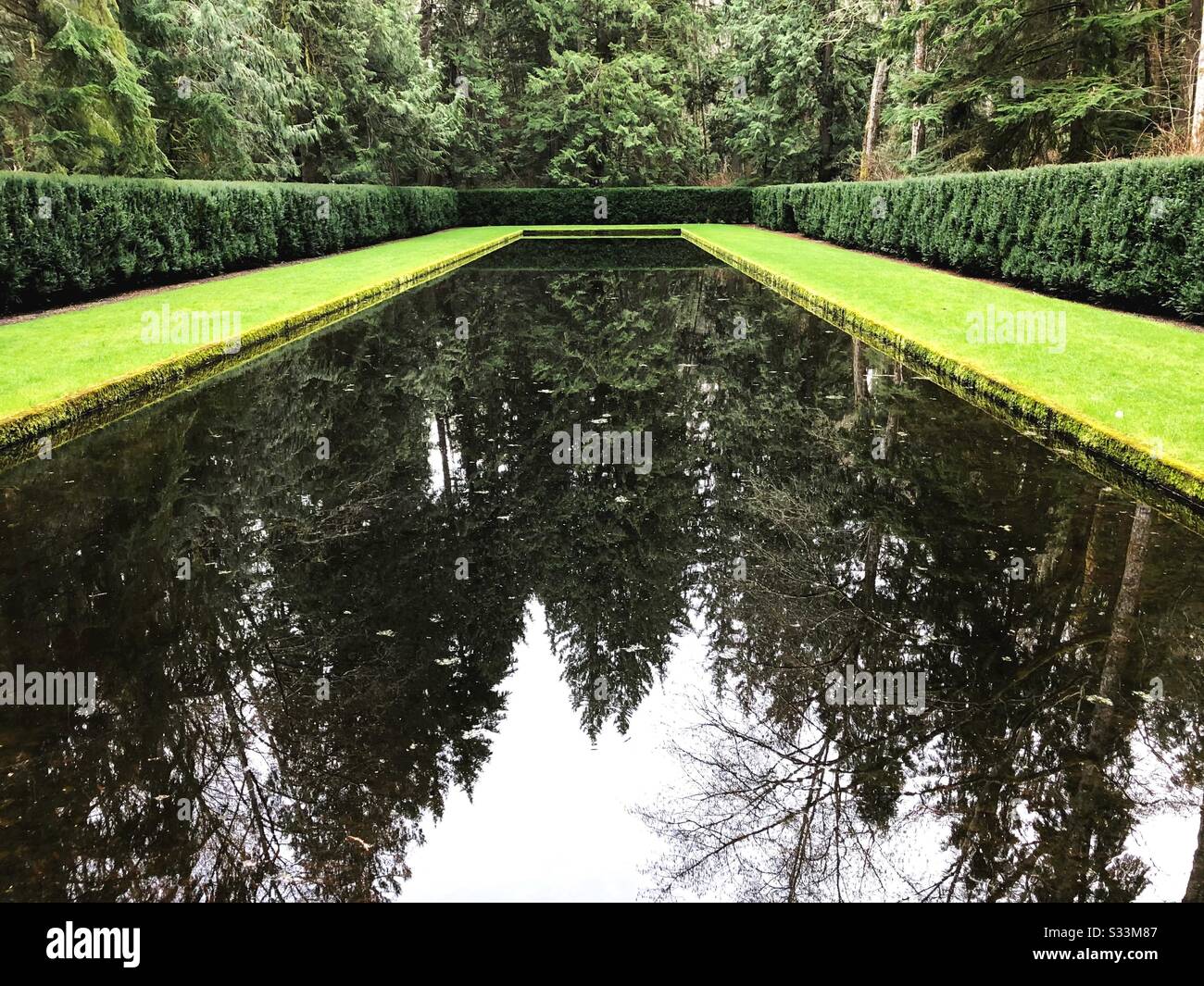 Rectangle pool grass hi-res stock photography and images - Alamy