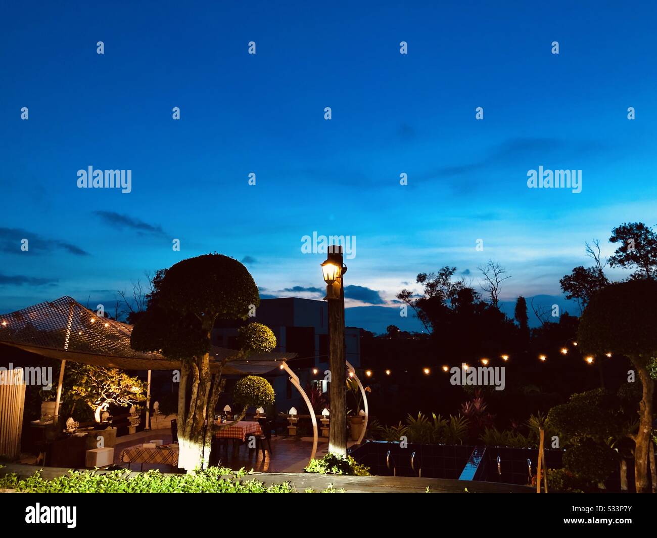 Relaxing Place and Chilling with Blue Sky and Countless Warm Lights 19 ...