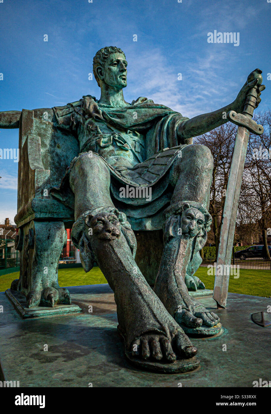Statue of Constantine outside York Minster, UK Stock Photo - Alamy