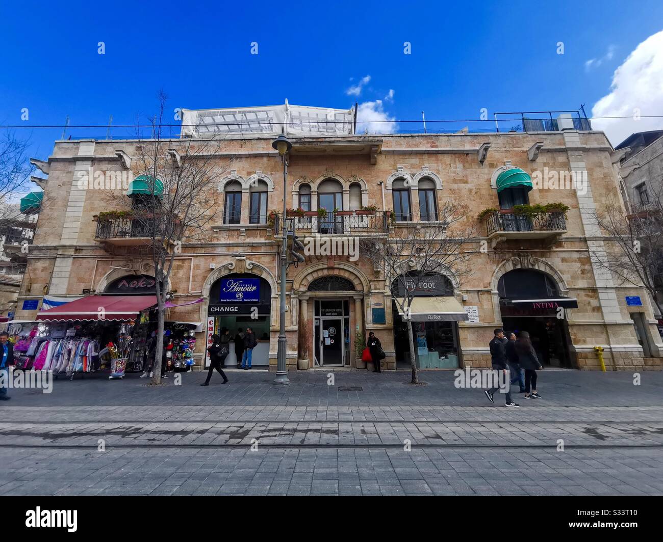 A beautiful old building on Jaffa street in Jerusalem Stock Photo - Alamy