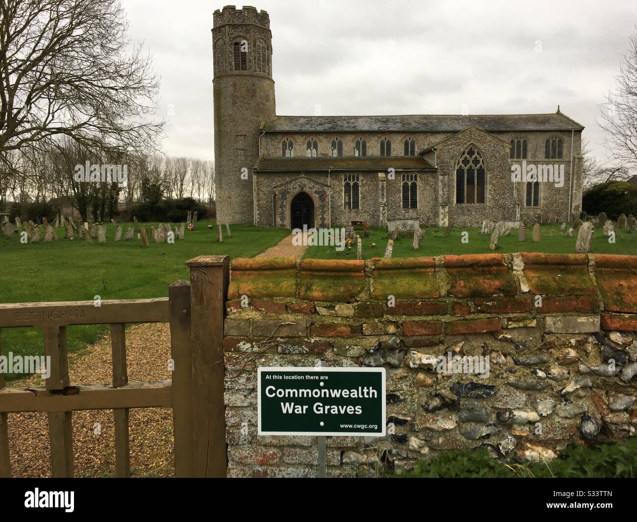 Round Tower Church in England Stock Photo - Alamy