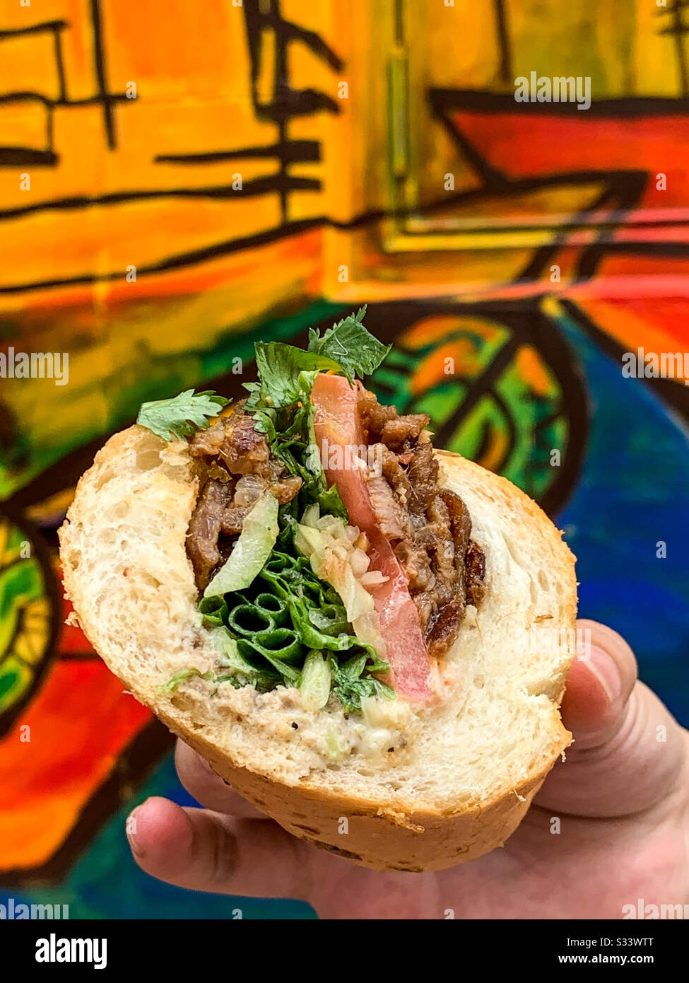 Human sandwich hi-res stock photography and images - Alamy