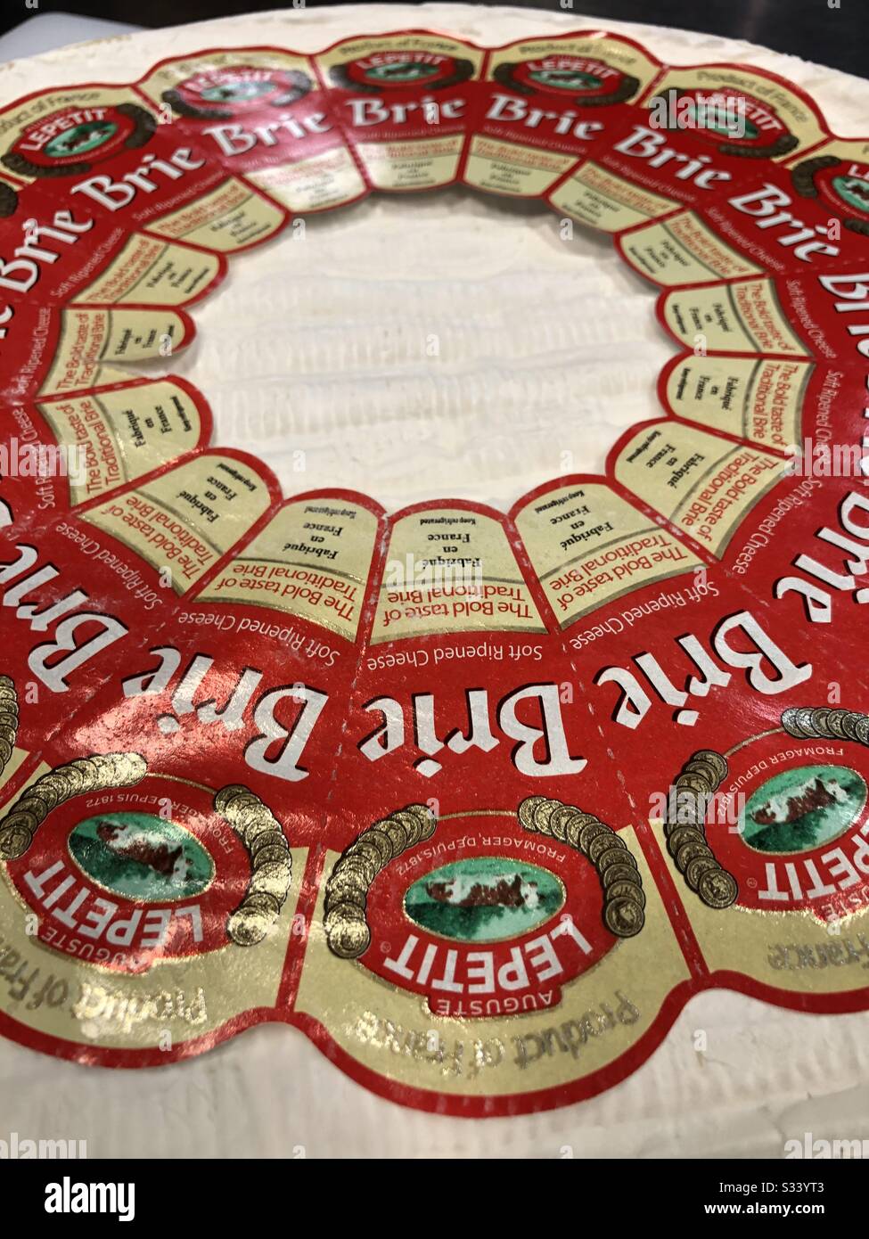 A wheel of brie cheese from France Stock Photo - Alamy