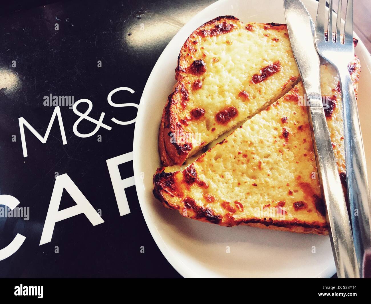 M&S cafe cheese and ham toastie Stock Photo - Alamy