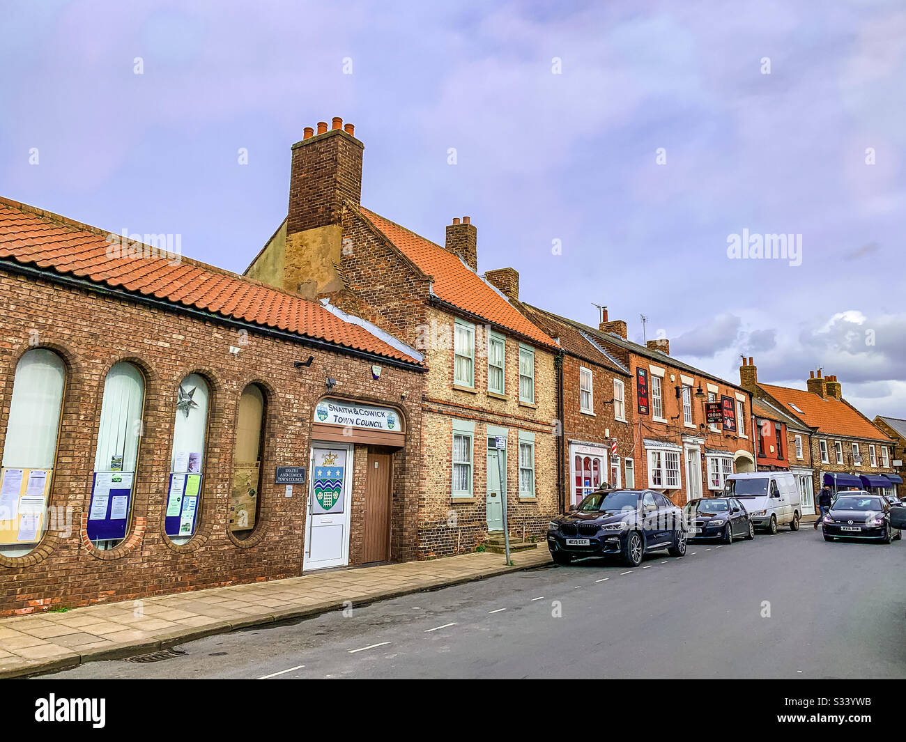 High street in local village Stock Photo - Alamy