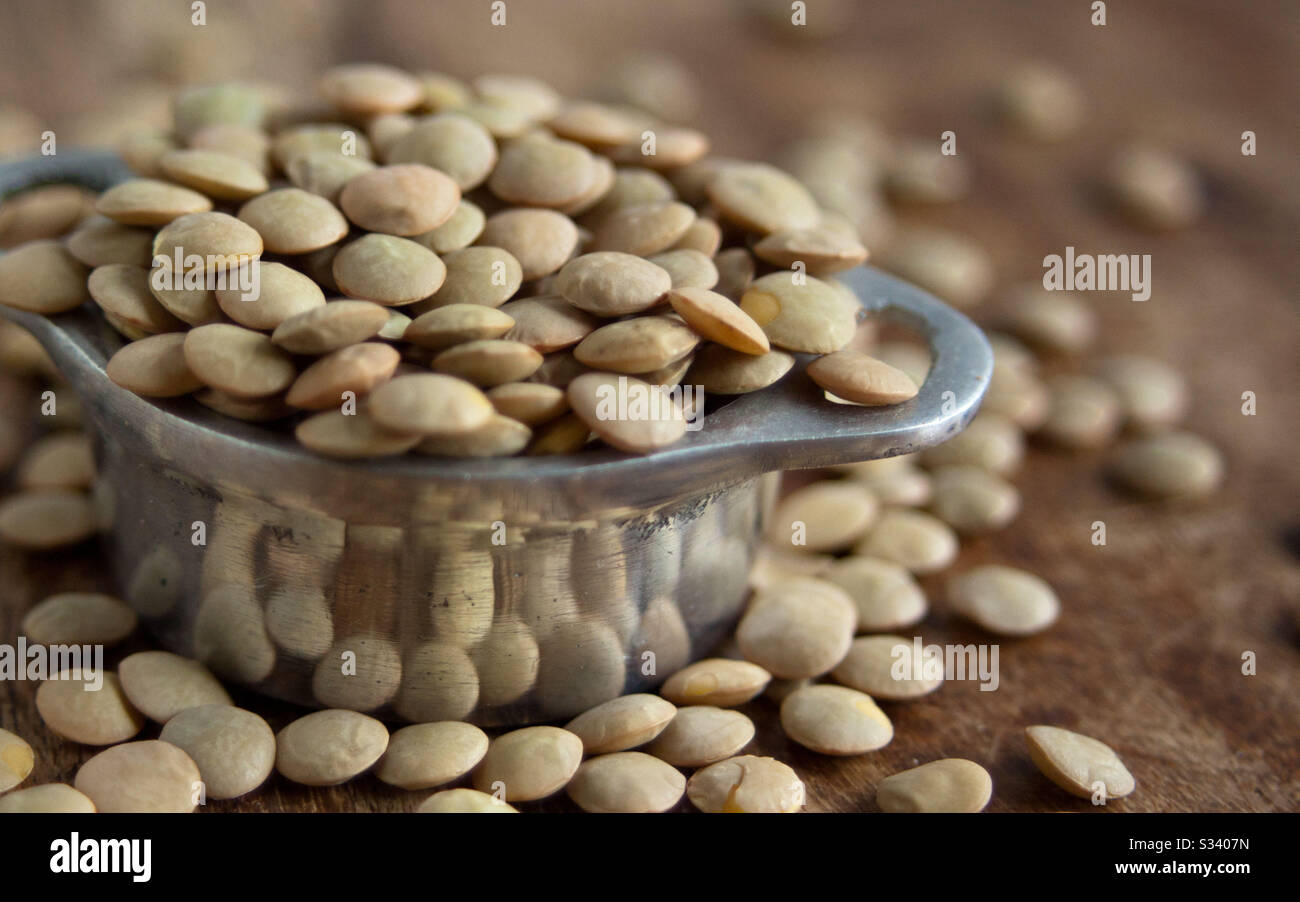 Organic fresh lentils up close Stock Photo - Alamy