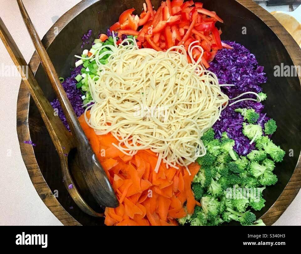 Colorful vegetable salad Stock Photo - Alamy