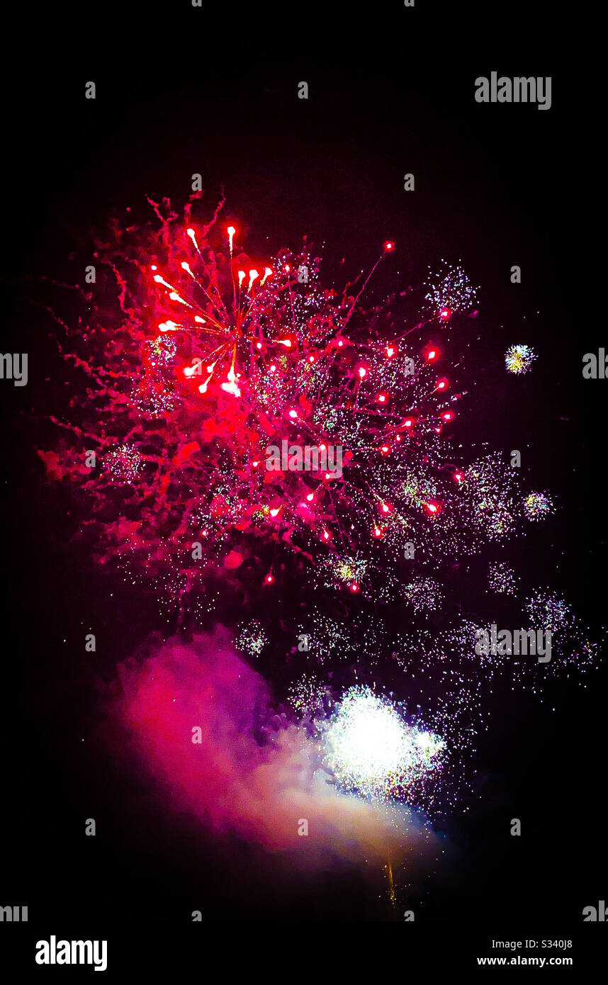 Manchester new year's eve fireworks hi-res stock photography and images ...