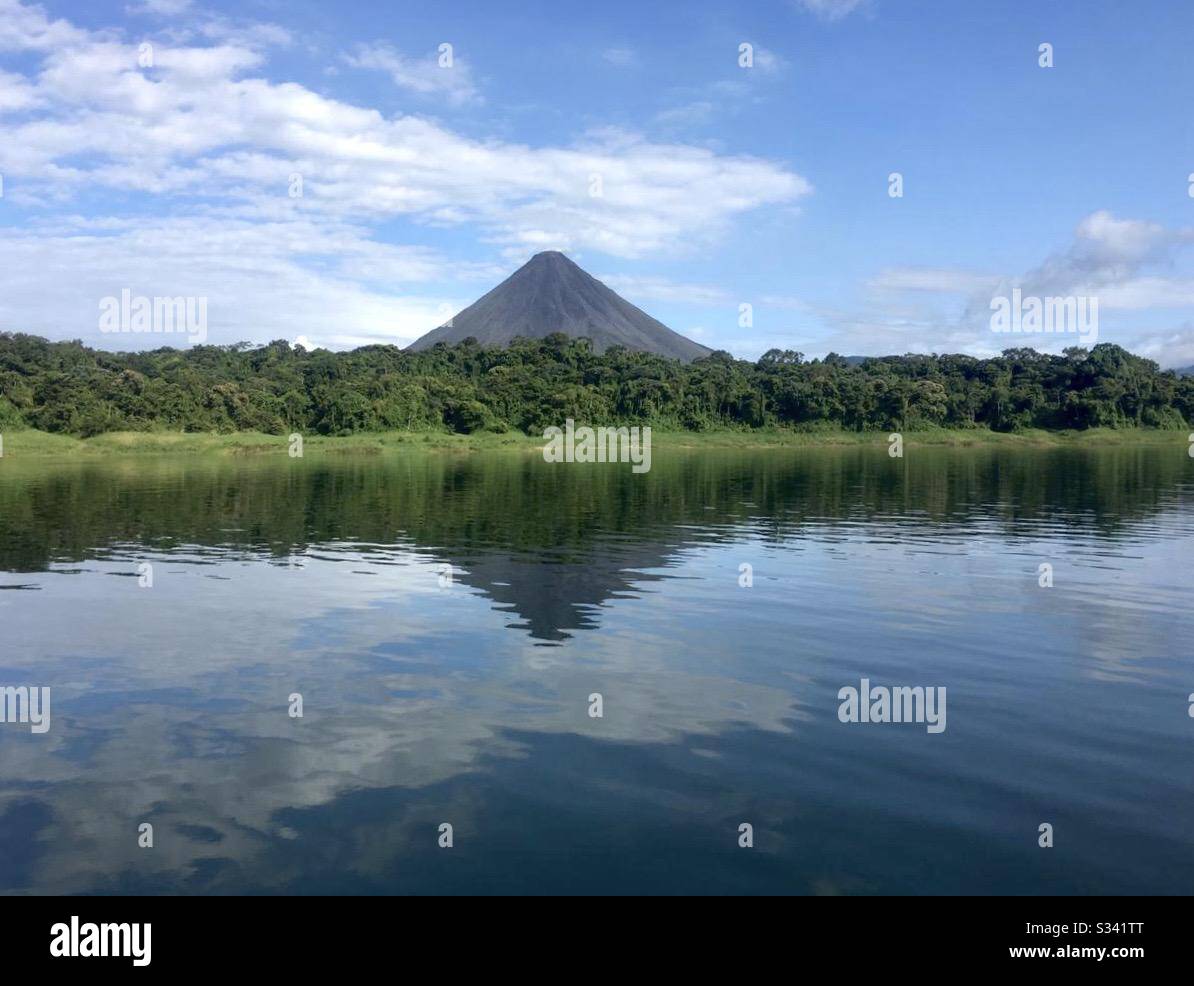 Water reflection - Lake - Volcano Stock Photo - Alamy