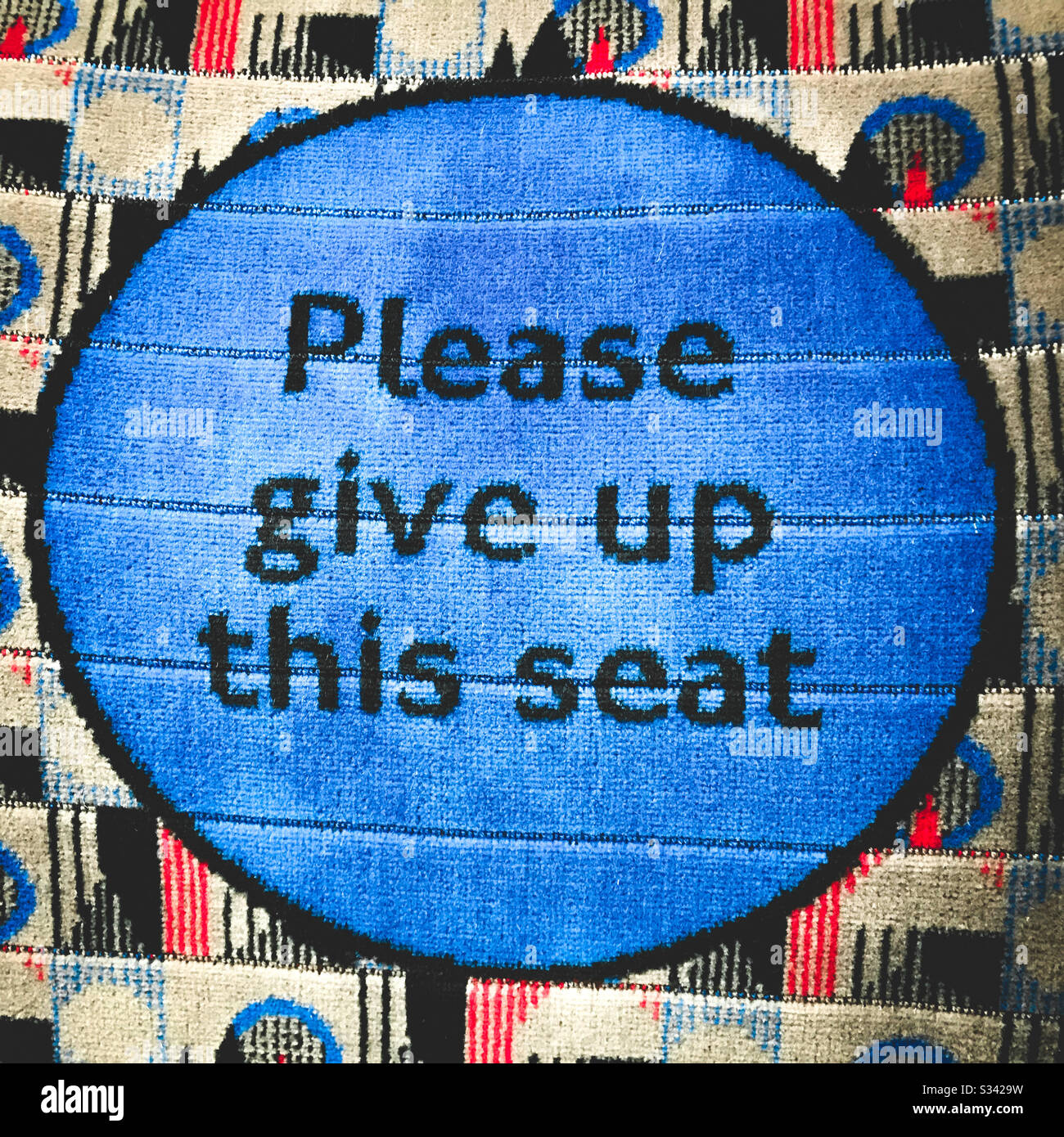 Underground tube sign seat hi-res stock photography and images - Alamy