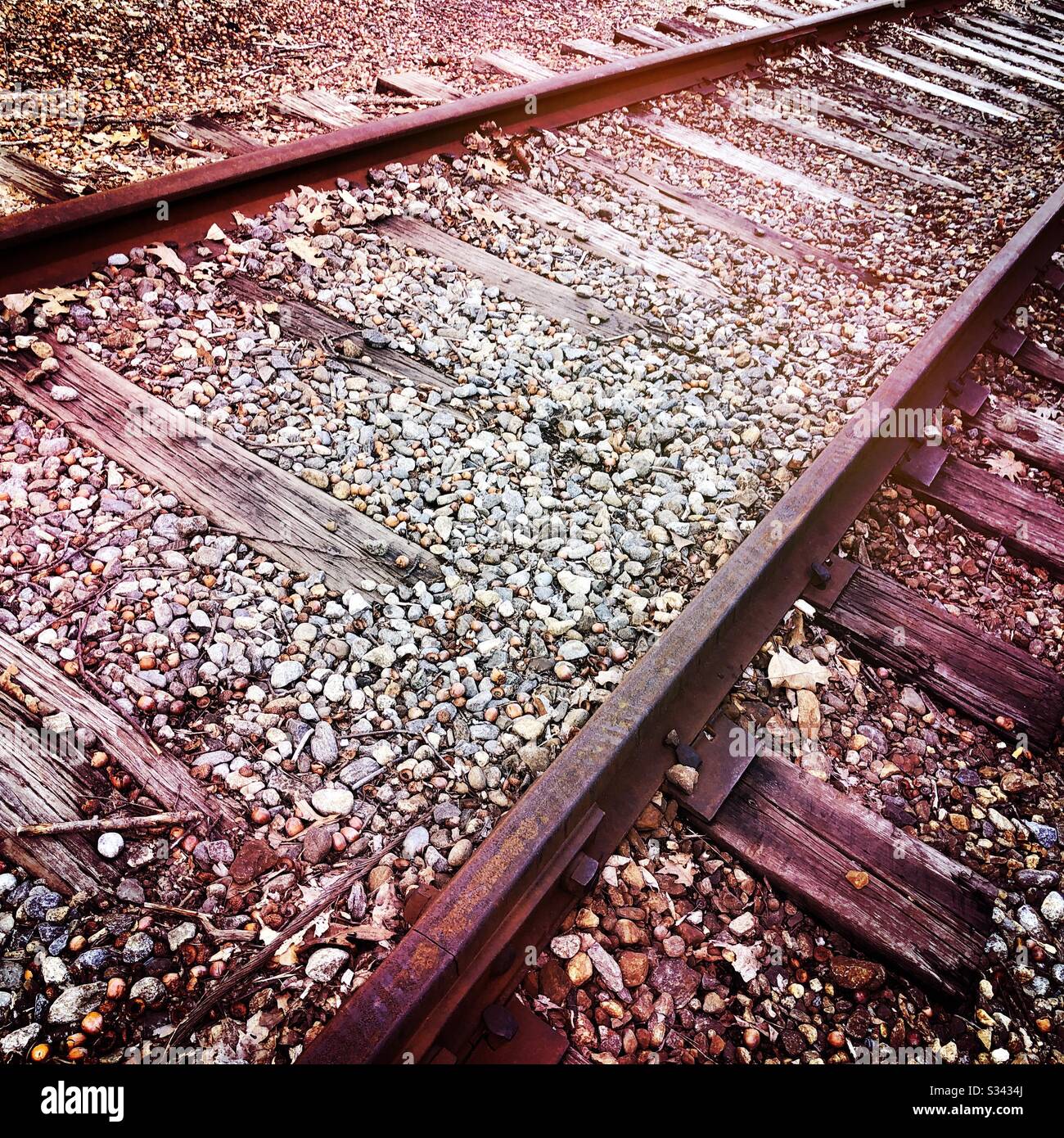 Old railroad ties hi-res stock photography and images - Alamy