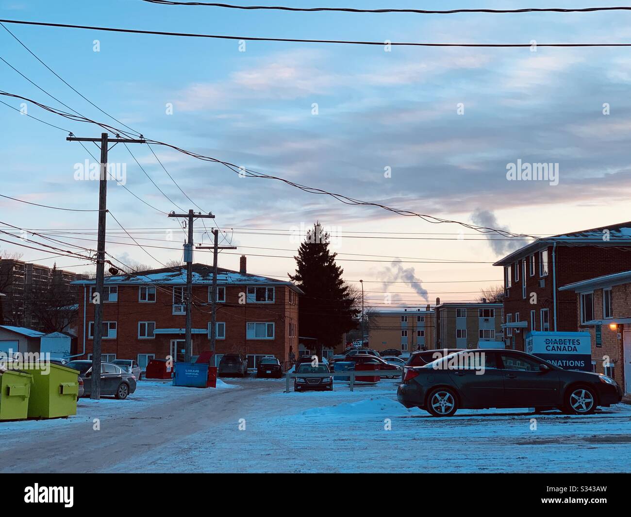 Canadian winter evening hi-res stock photography and images - Alamy