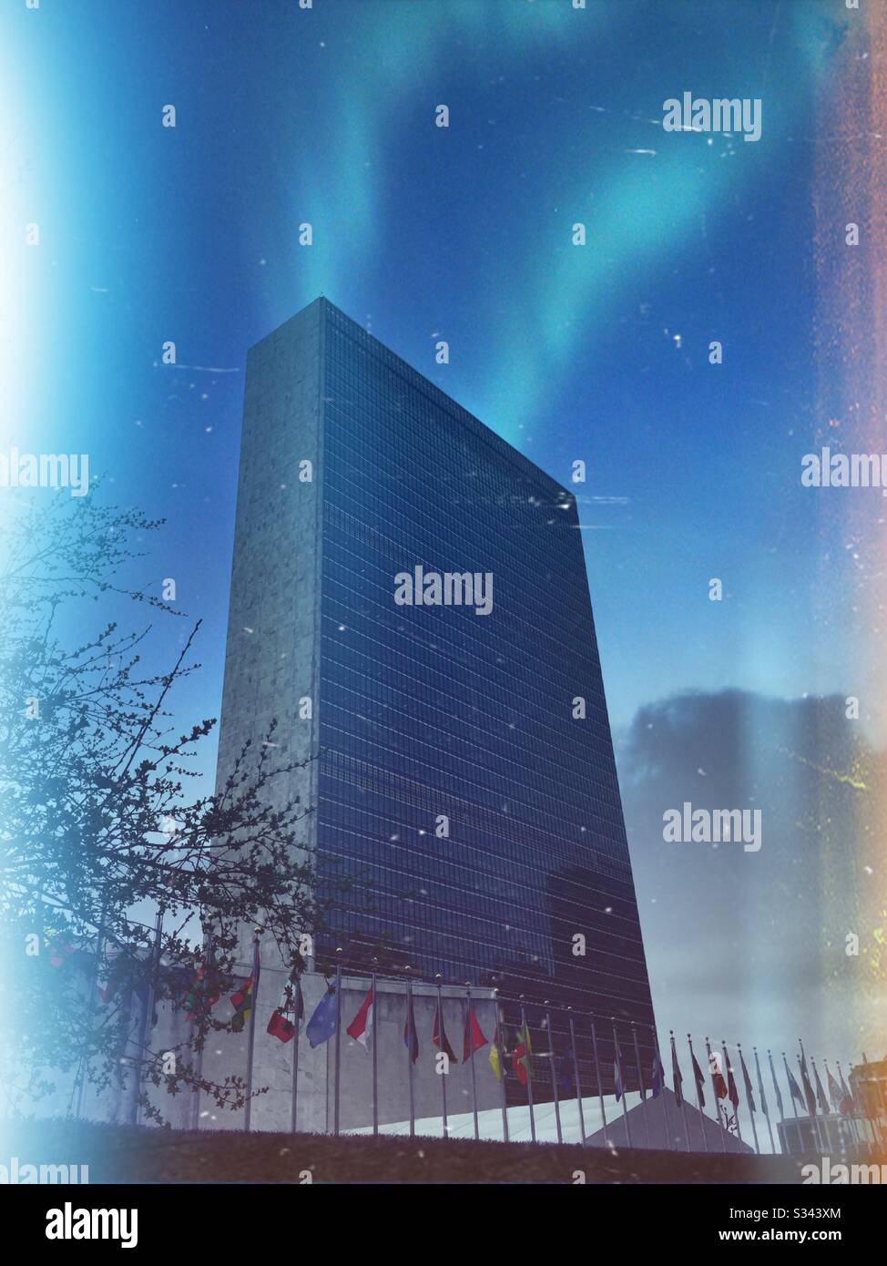 The United Nations headquarters is located on first Avenue in New York ...