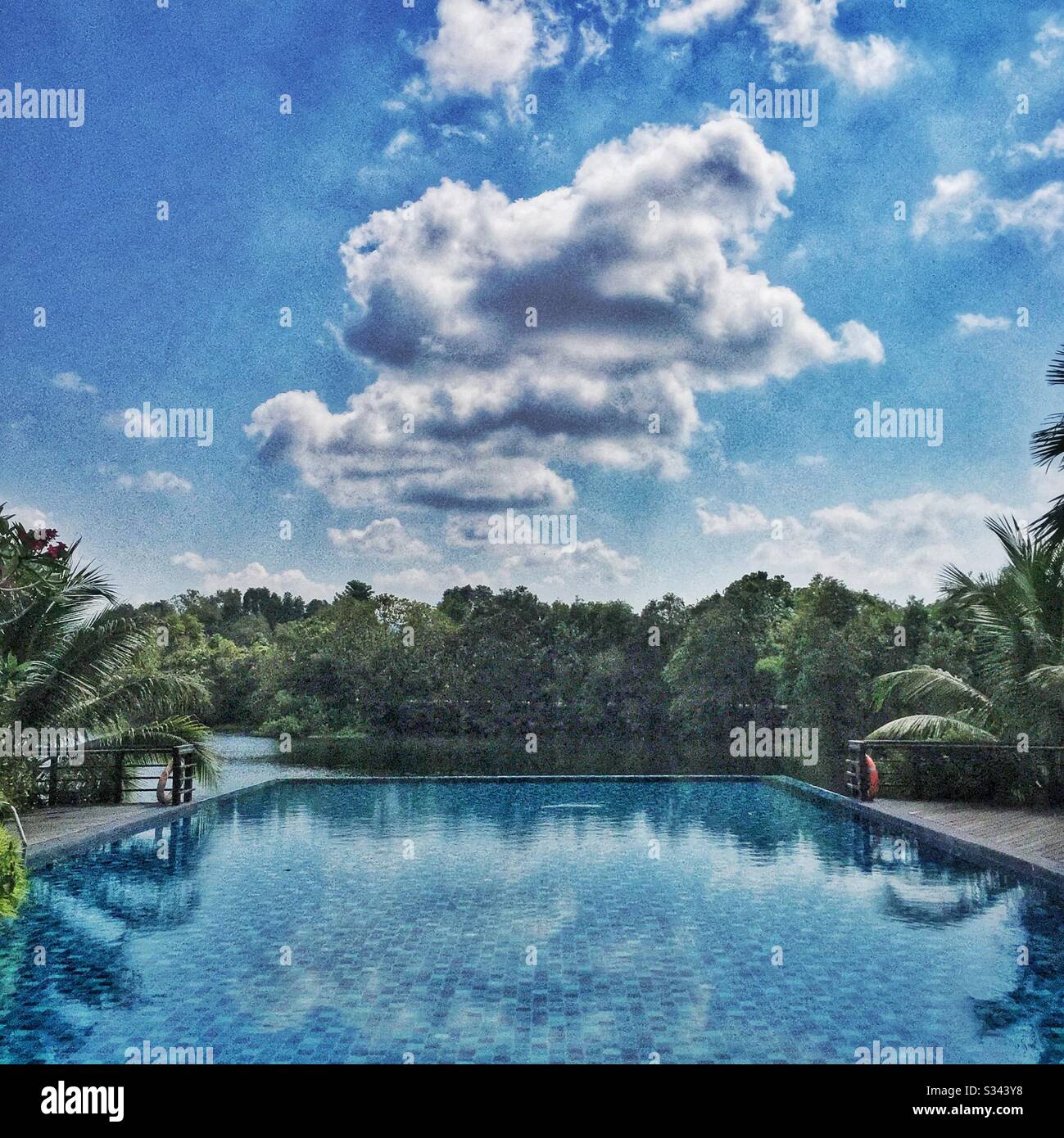 The swimming pool at Mangala Resort and Spa, Gambang, Kuantan, Pahang ...